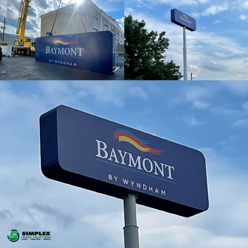 Baymont Pylon Flex-Face Sign | Simplex Image Solutions